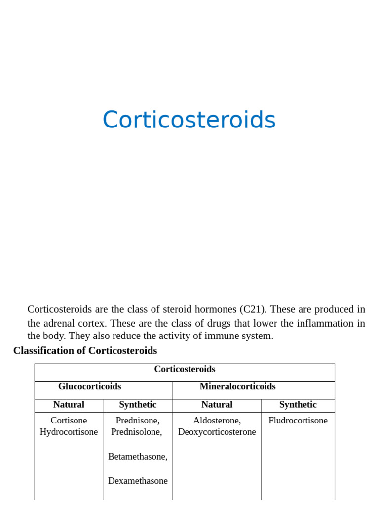 Corticosteroids | PDF | Corticosteroid | Glucocorticoid