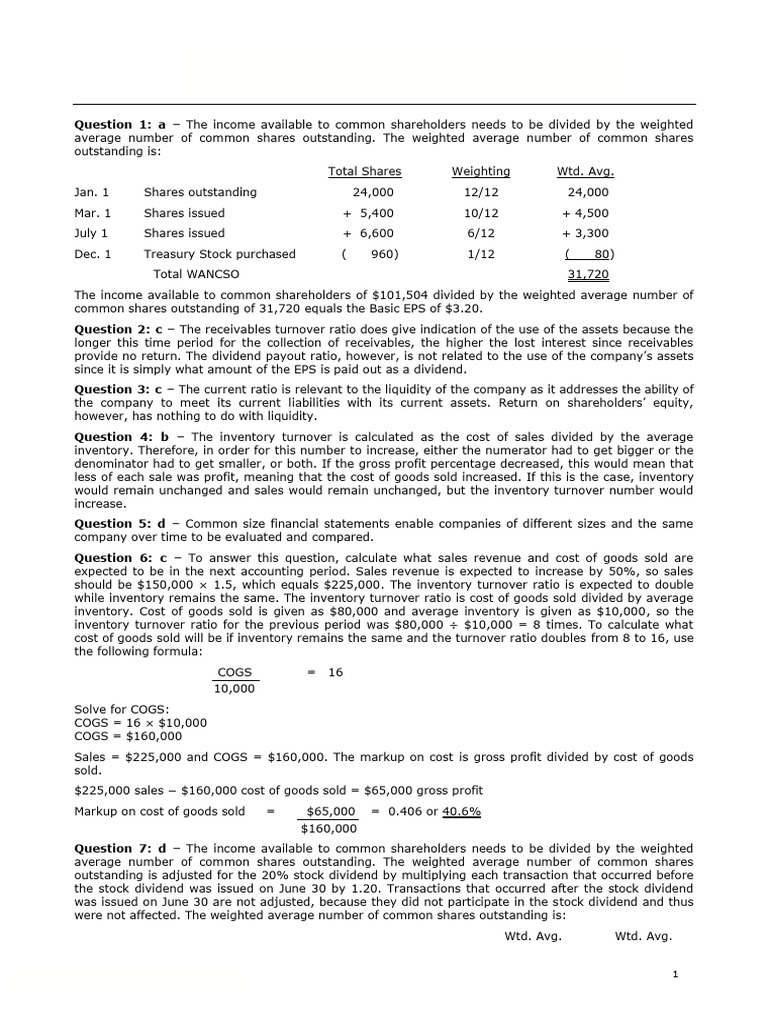 CMA P2 Mock Exam 1 Answers - 231018 - 094749 | PDF | Net Present Value | Depreciation