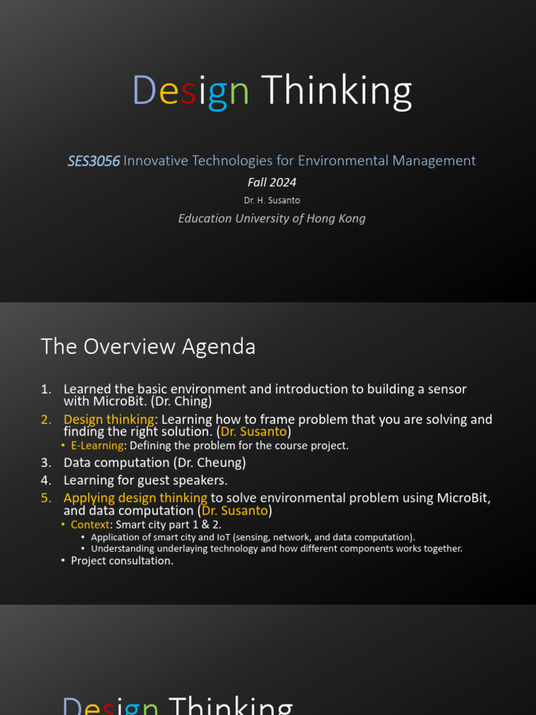 Lecture Design Thinking 2024 Env Tech | PDF | Air Pollution | Design ...