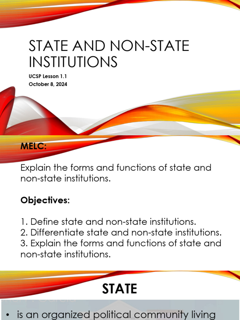 Lesson-1_State-and-Non-state-Copy | PDF | Welfare | Welfare State