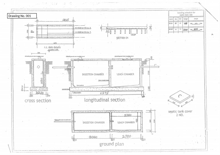 CVE 305 - Septic Tank Drawings | PDF