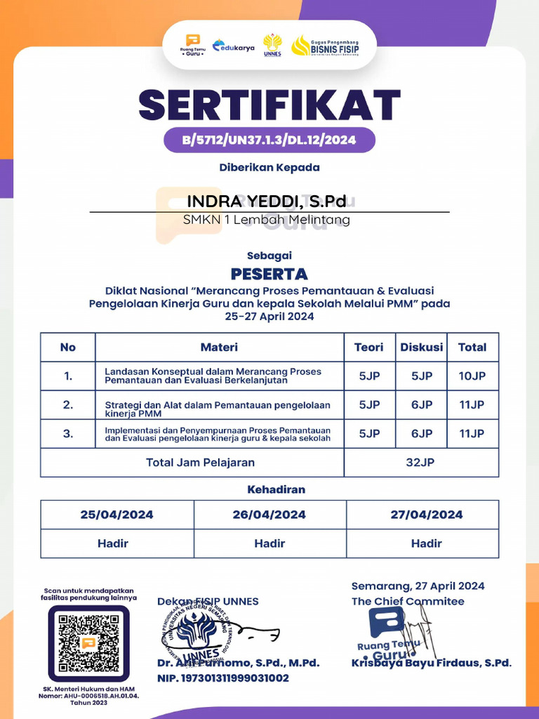 Indra Sertifikat | PDF