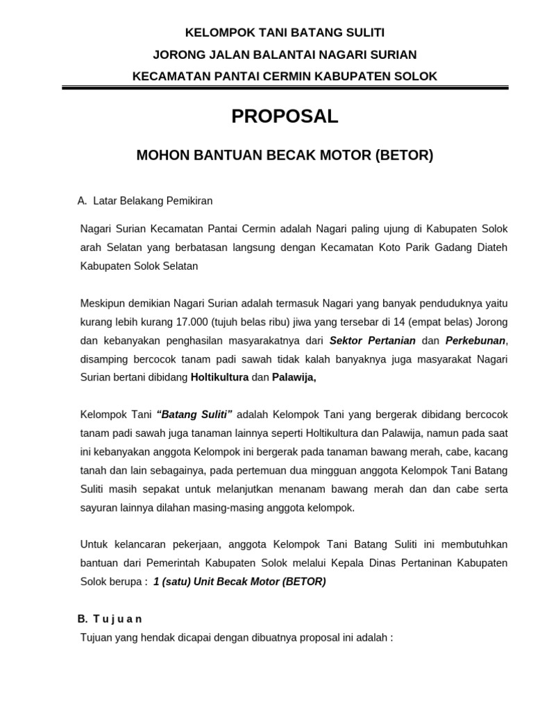 Proposal Betor Viar | PDF
