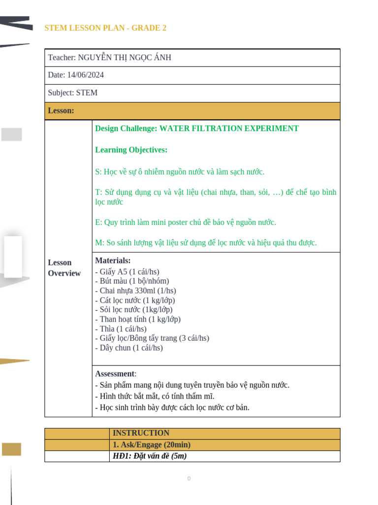 Water Filtration Experiment k2 w13 | PDF