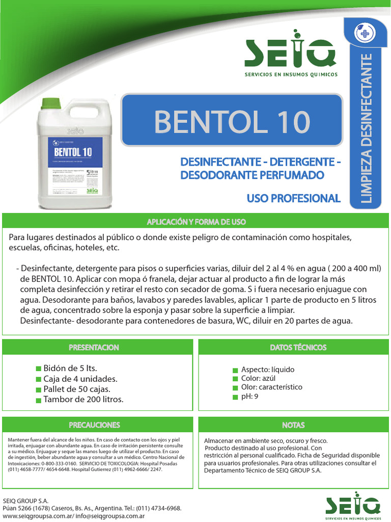 Bentol | PDF | Agua