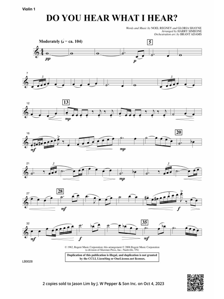 Violin 1 | PDF