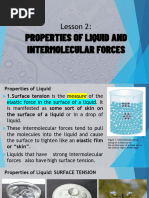 Key Liquid Properties and IMF Effects | PDF | Liquids | Evaporation