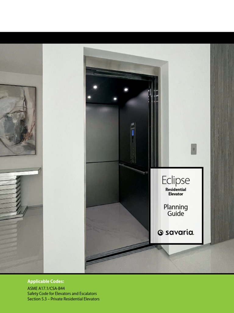 Eclipse Elevator Planning Guide | PDF | Elevator | Door