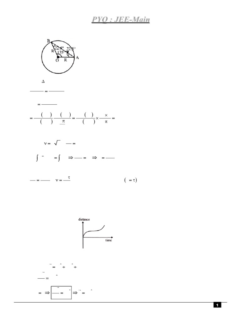 Kinematics (PYQ-Main & Advanced) | PDF | Acceleration | Mechanical ...