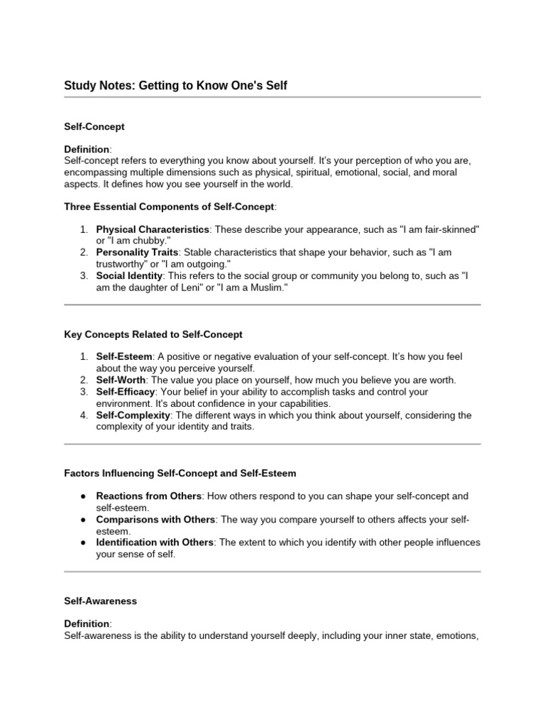 PerDev Reviewer | PDF | Emotions | Self Concept