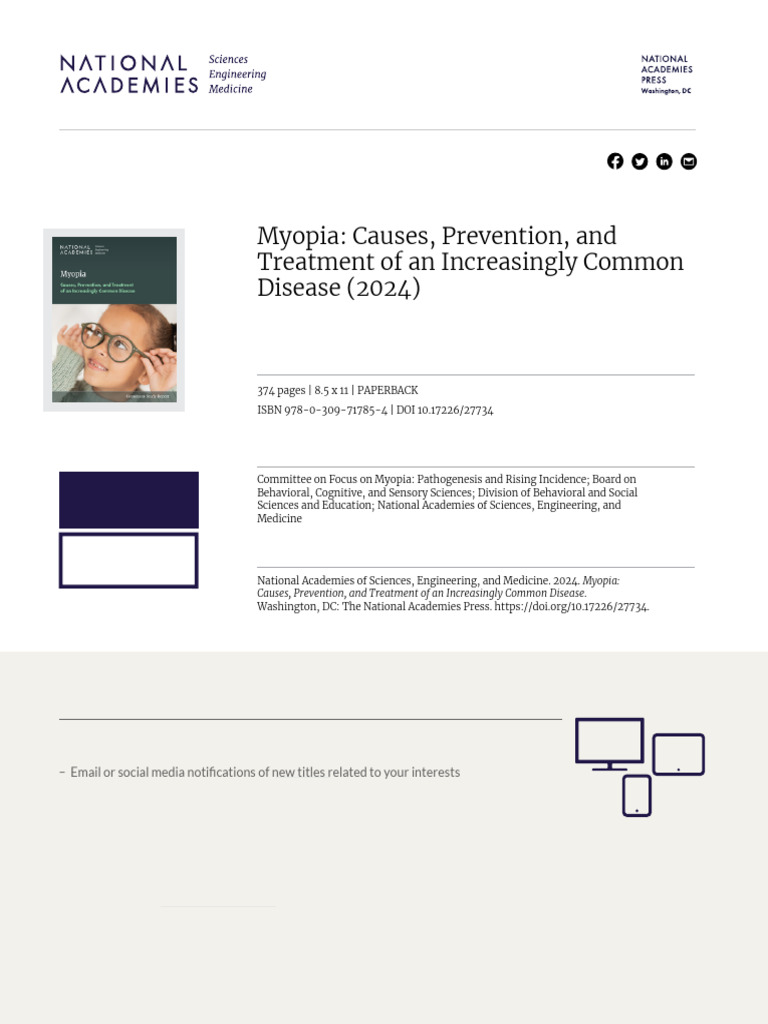 NASEM Myopia Report | PDF | Myopia | Retina
