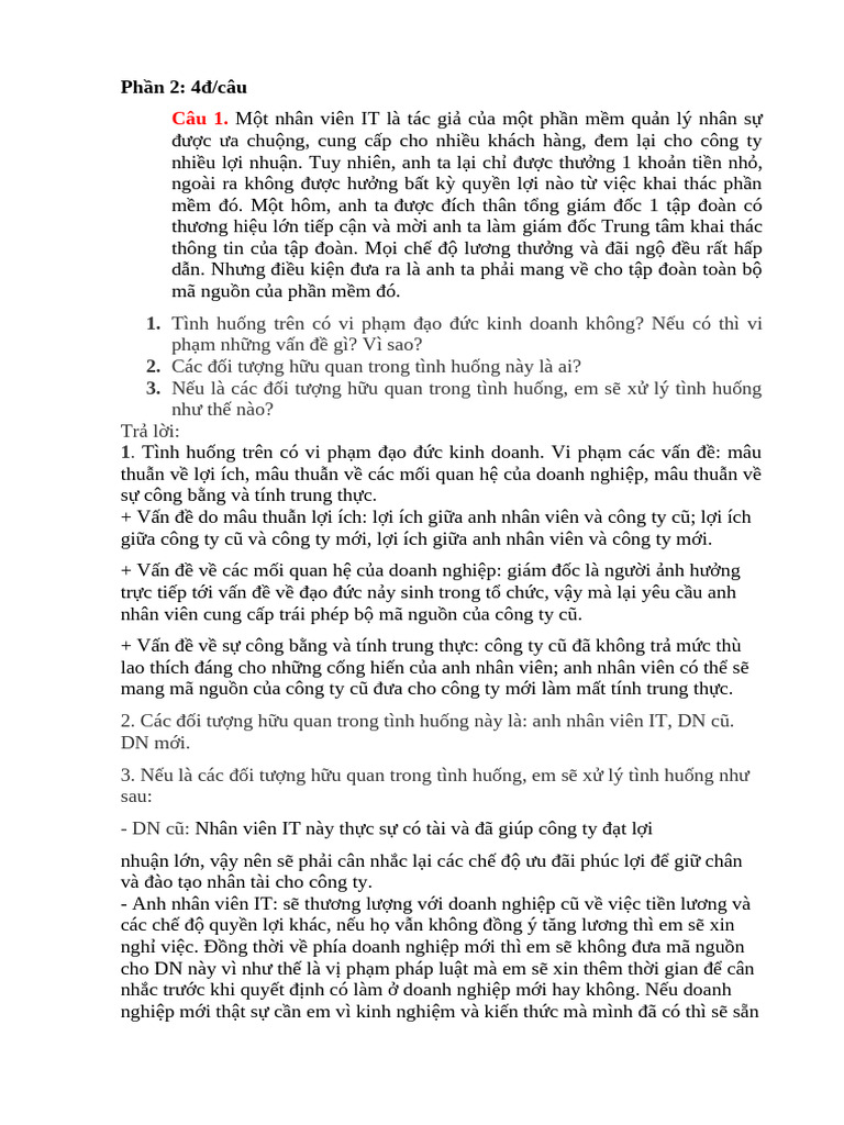 Tinh Huong VHDN | PDF