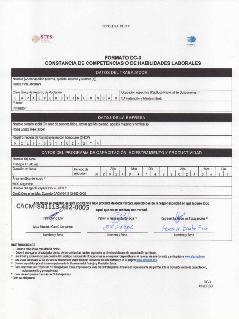 DC3 Alturas - Abraham Banda Pinal | PDF