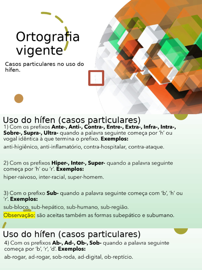 Uso do Hífen: Regras e Exemplos | PDF