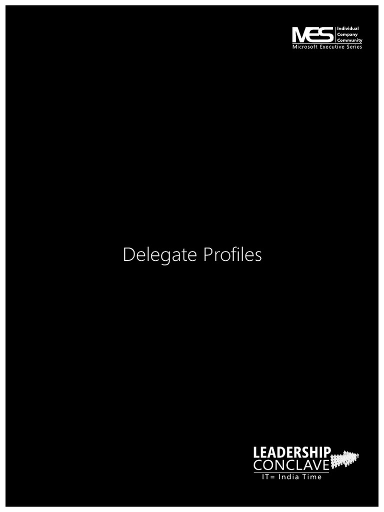 Delegate Profile | PDF