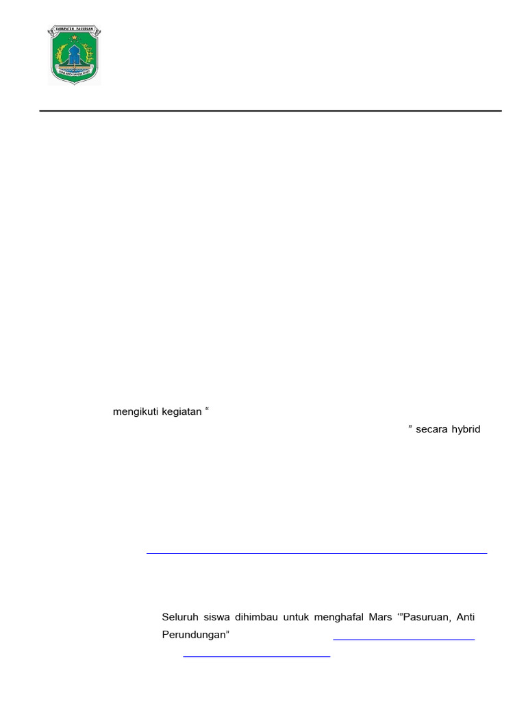 Undangan Hybrid Untuk Satuan Pendidikan Jenjang SD | PDF