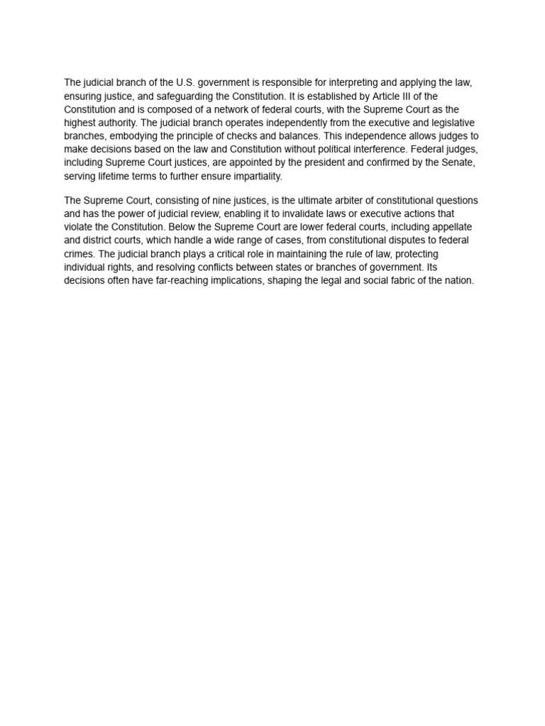 The Judicial Branch | PDF