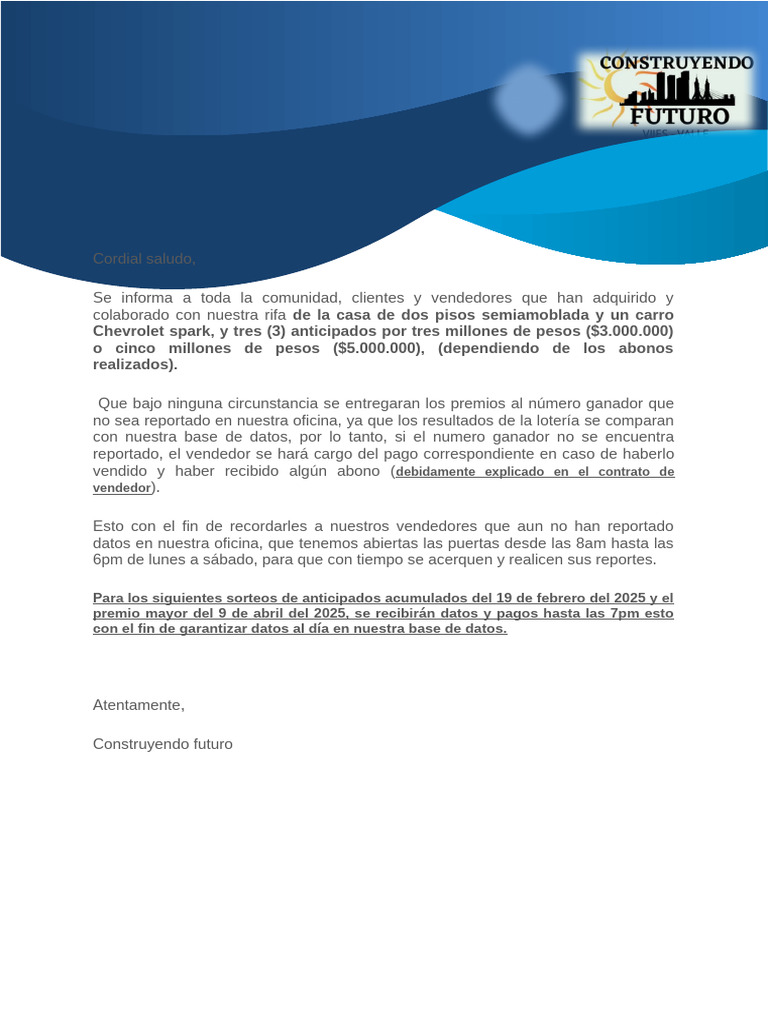 Comunicado Oficial | PDF