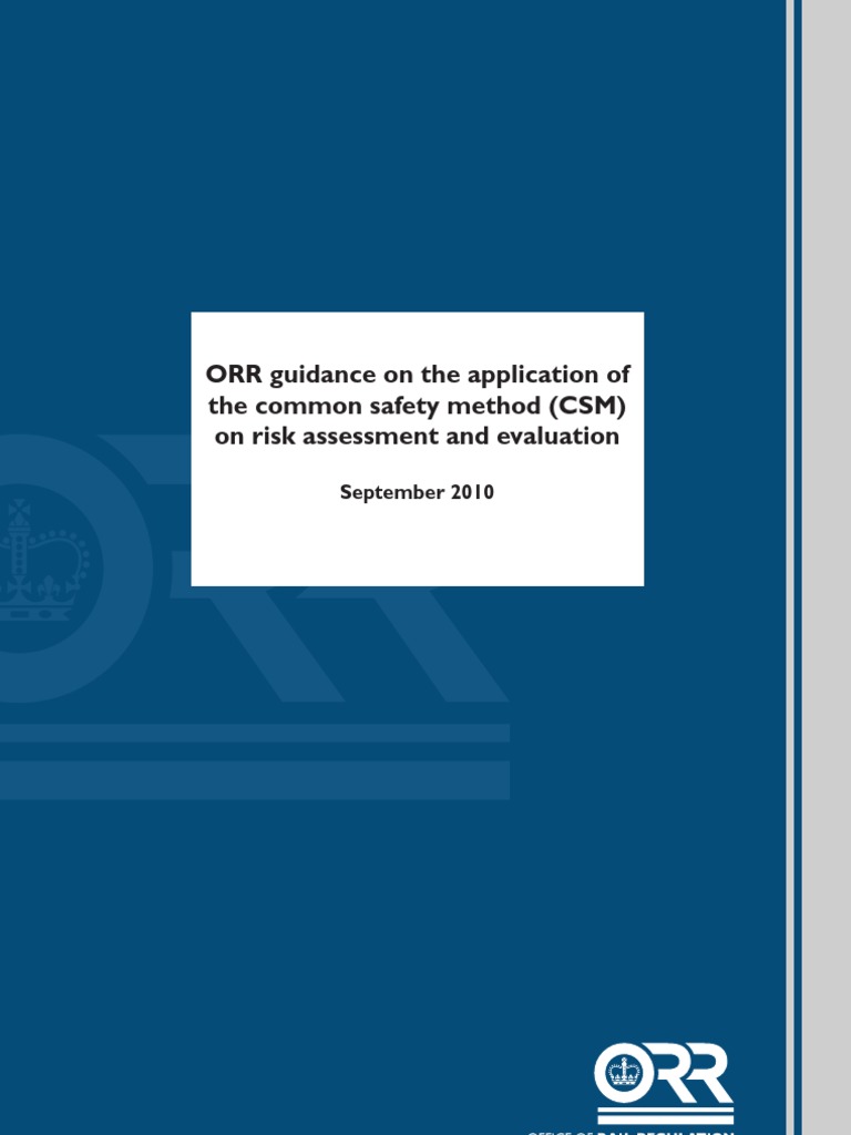 Common Safety Method Guidance Pdf Risk Safety
