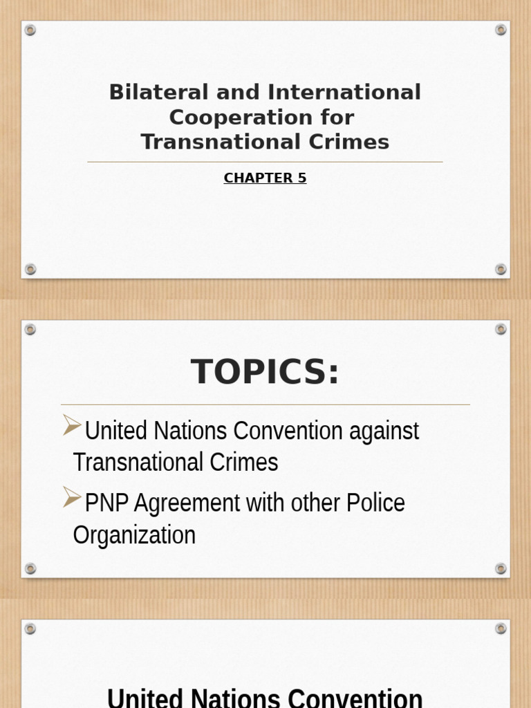 Chapter 5. Bilateral and International Cooperation For Transnational ...
