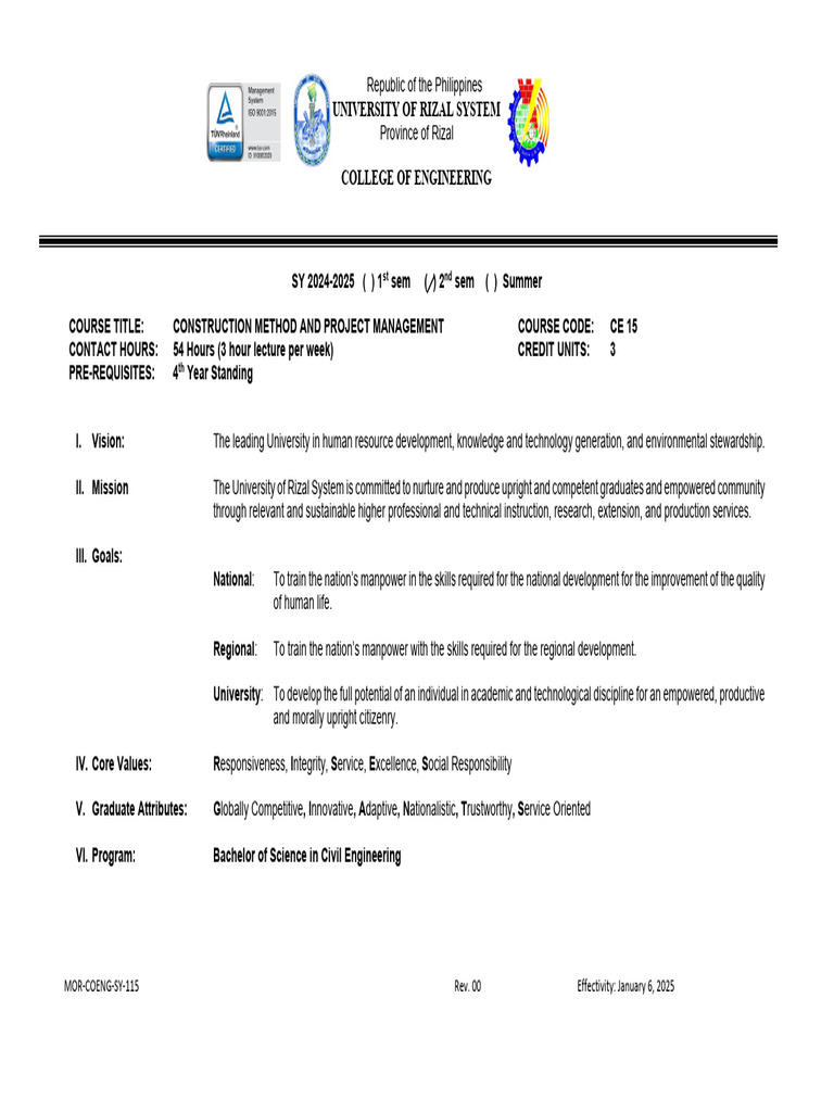 Construction Methods & Project Management | PDF | Engineering | Academic Dishonesty