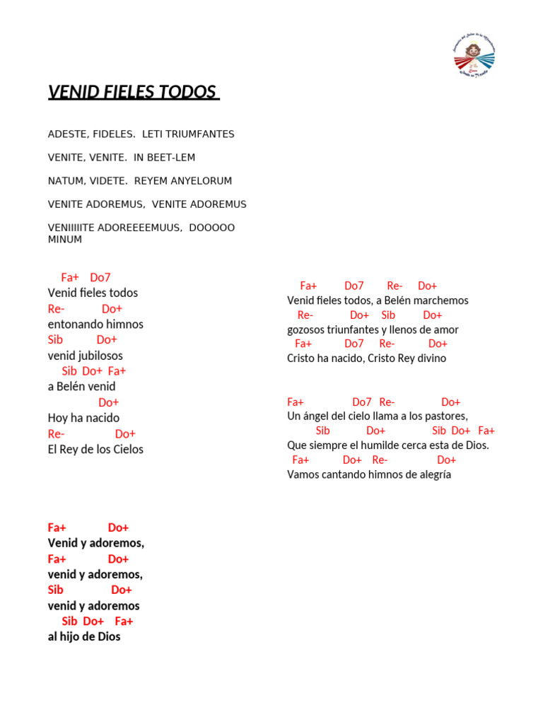 Venid Fieles Todos | PDF