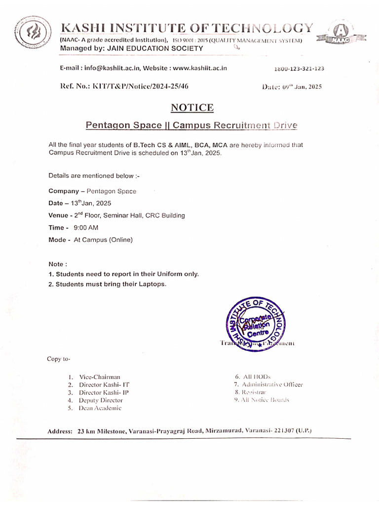 Pentagon Space Drive Notice | PDF