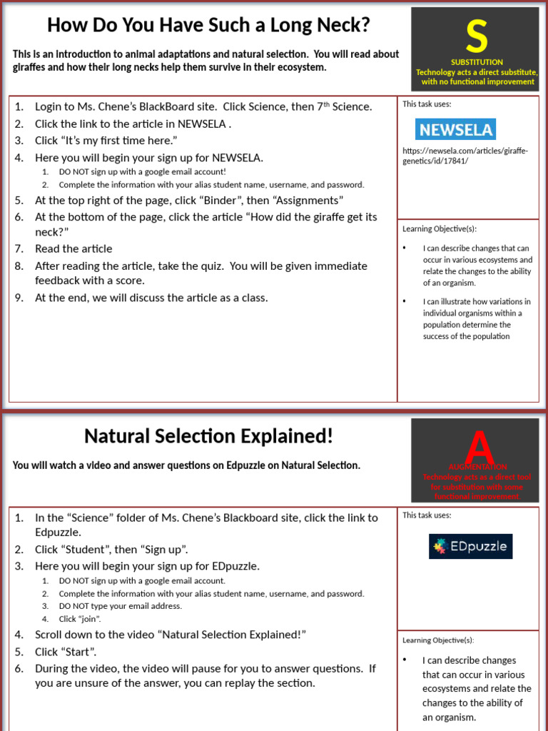 Samr Task Cards Survival of The Sweetest | PDF | Natural Selection ...