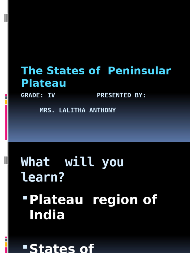 Peninsular Plateau | PDF | Foods