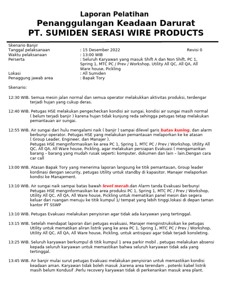 2. Skenario simulasi banjir 2022 PC, Spring 2 | PDF