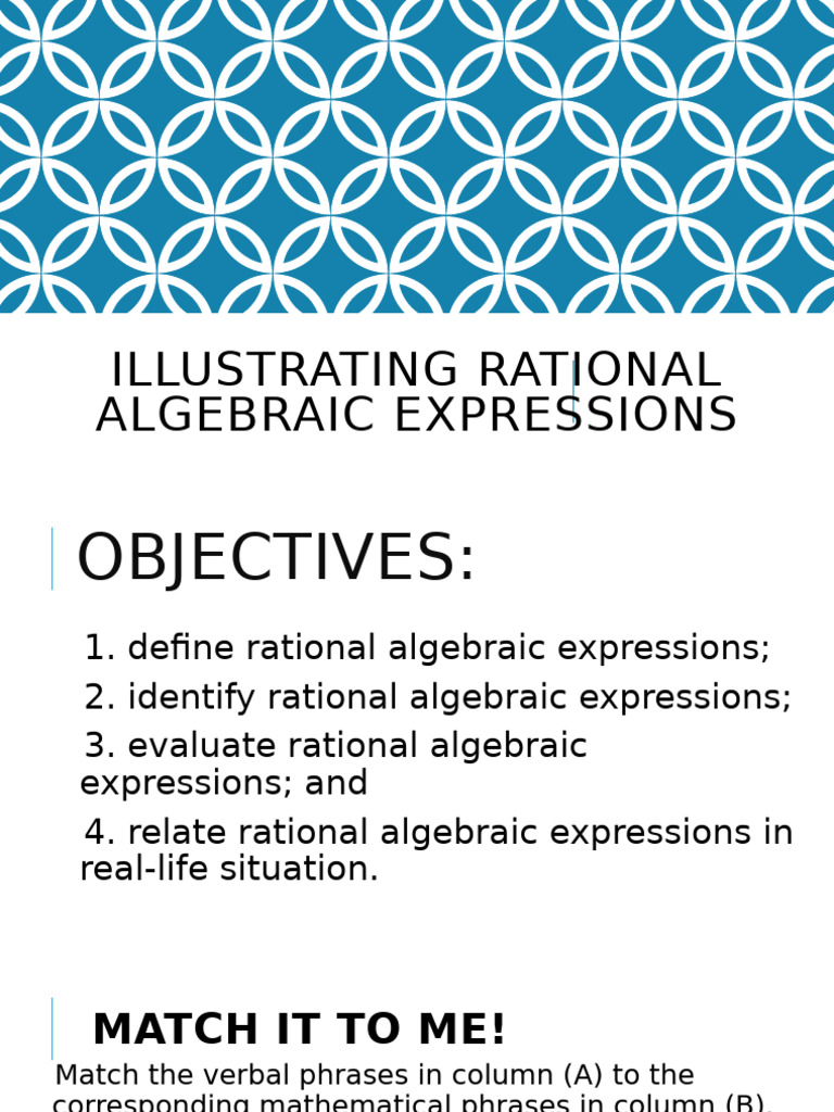 Illustrating Rational Algebraic Expressions | PDF