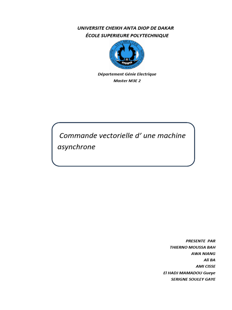 Commande Vectorielle Machine Asynchrone | PDF | Composants électriques ...