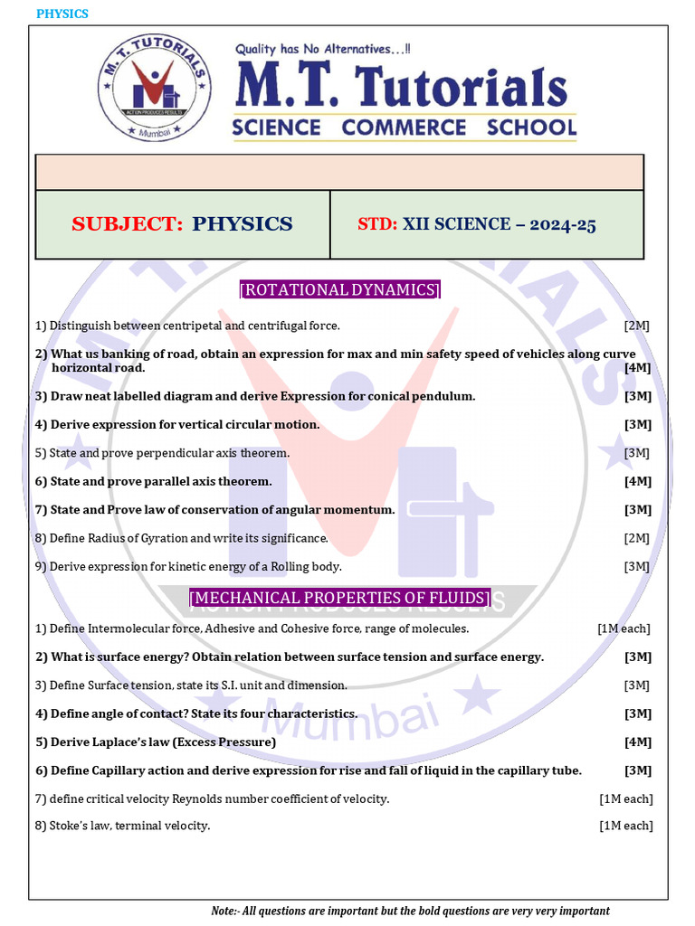 PHY_1205 | PDF | Magnetic Field | Electromagnetic Induction