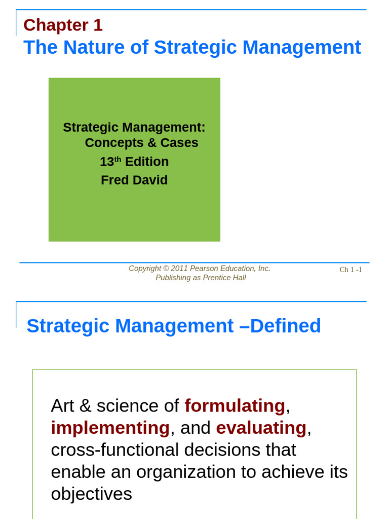 Lesson 1 - Intro To STRAMA | PDF | Strategic Management | Business