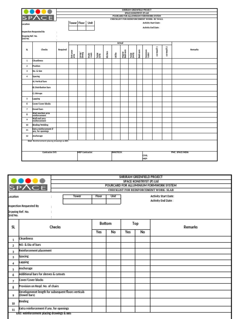 Checklist Plastering-R1 | PDF | Concrete | Mortar (Masonry)