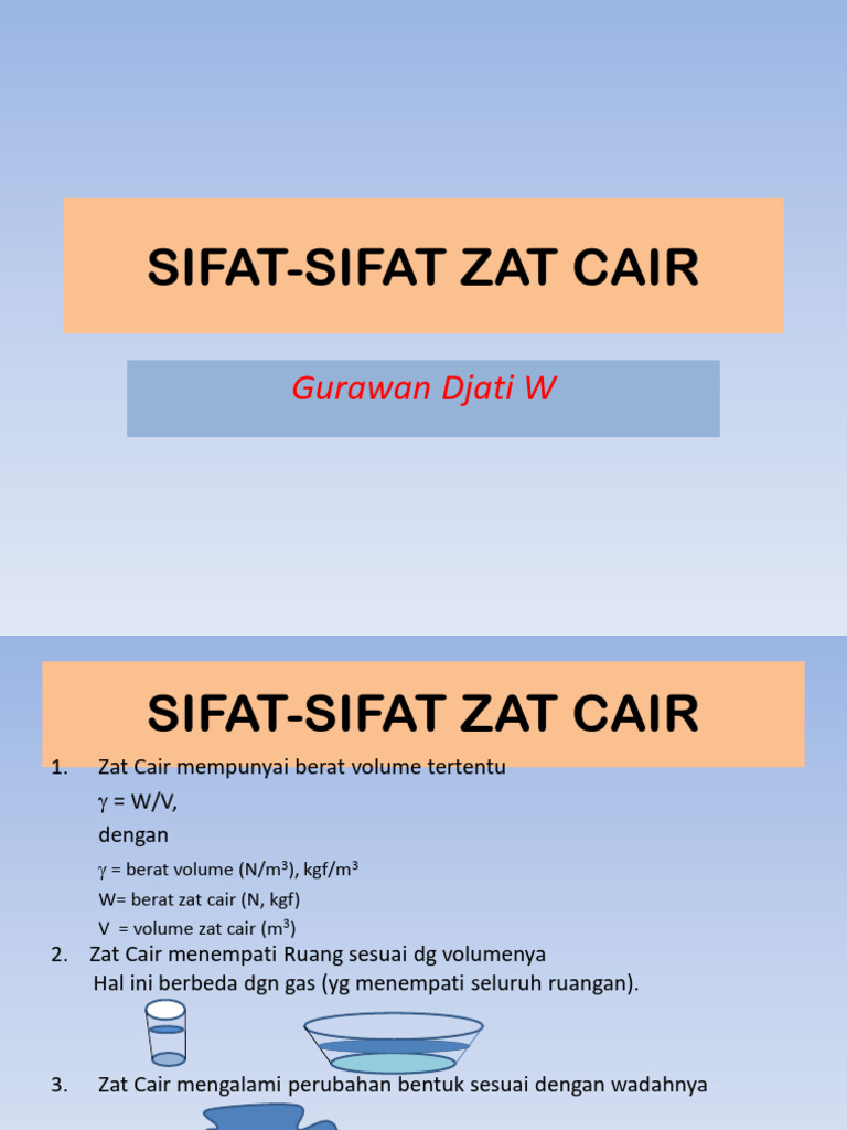 BAB+II+Sifat Sifat+Zat+Cair Rev | PDF