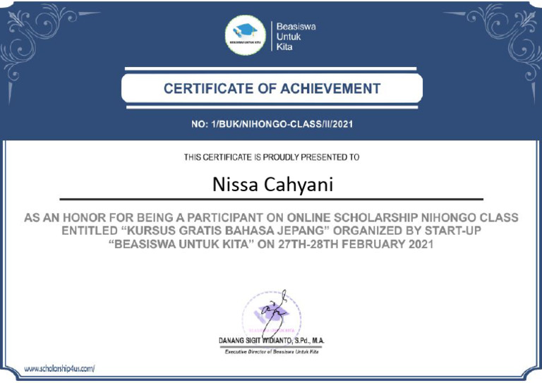 Nissa Cahyani's Story | PDF