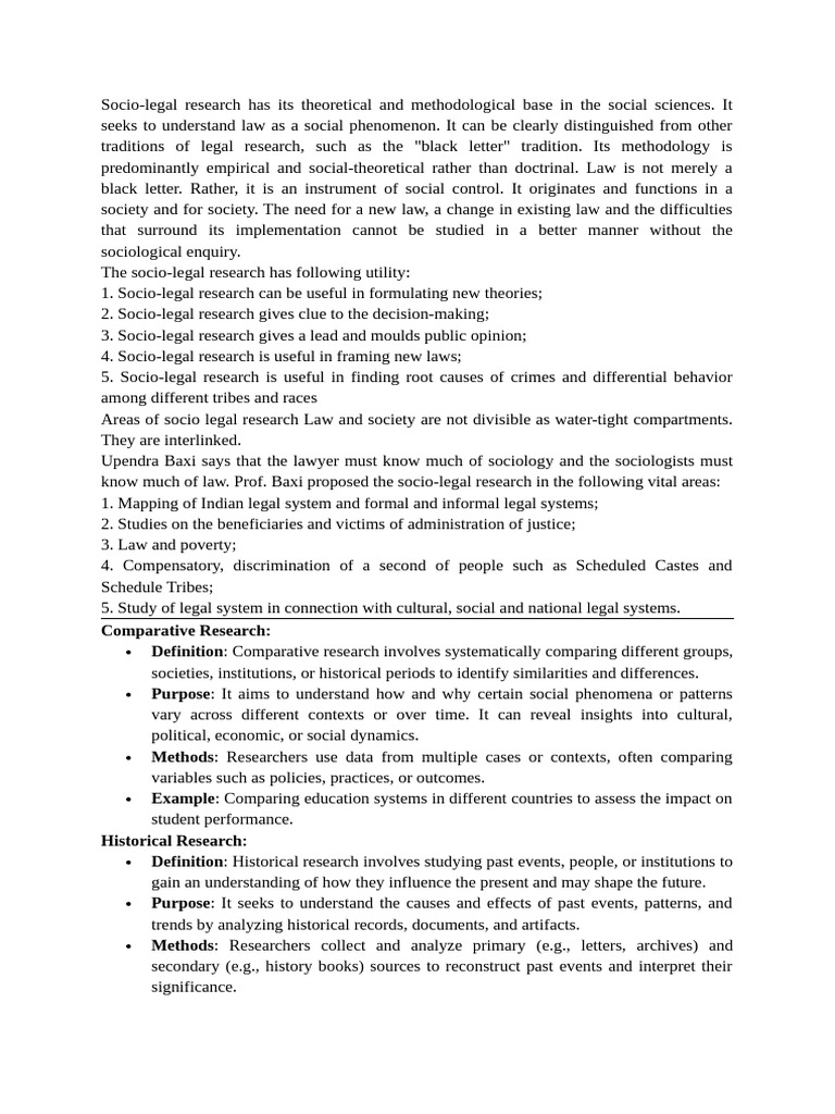 Understanding Socio-Legal Research Methods | PDF | Statistics | Methodology