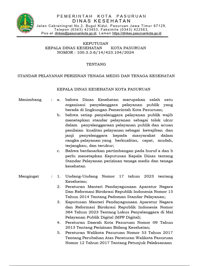 Standar Pelayanan Publik Pdf