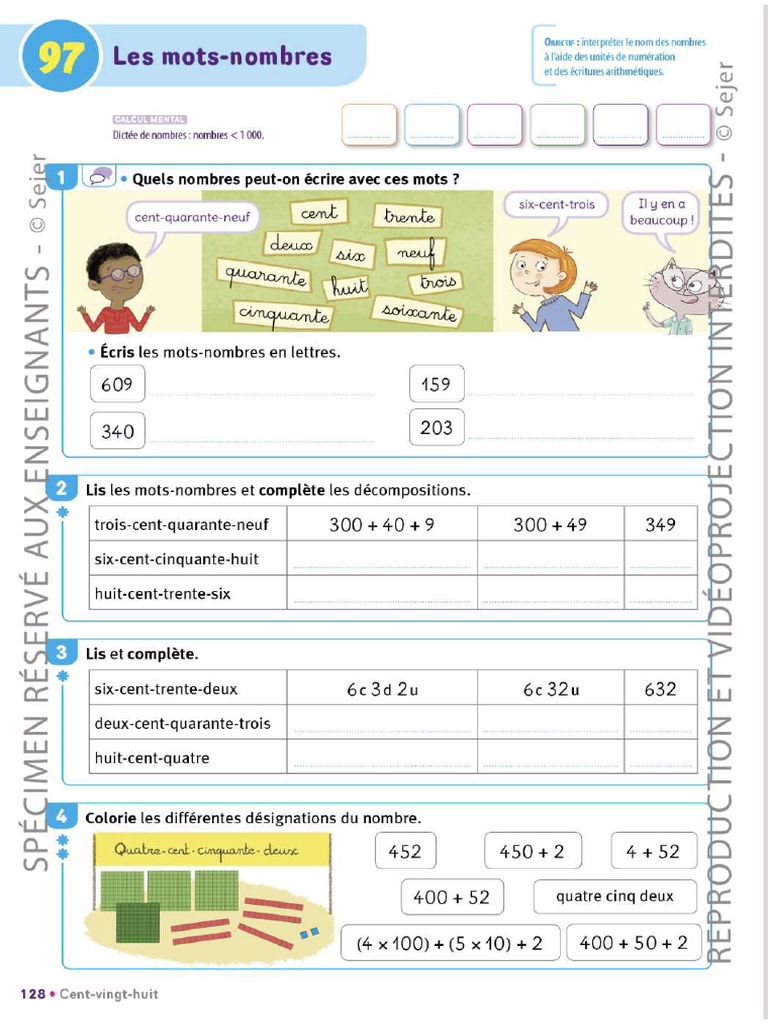 Vivre Les Math (7) CE1 | PDF