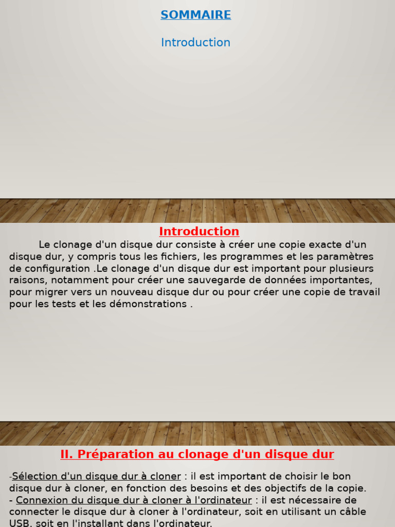 Expose Architecture Clonage Powerpoint | PDF | Disque dur | Logiciel
