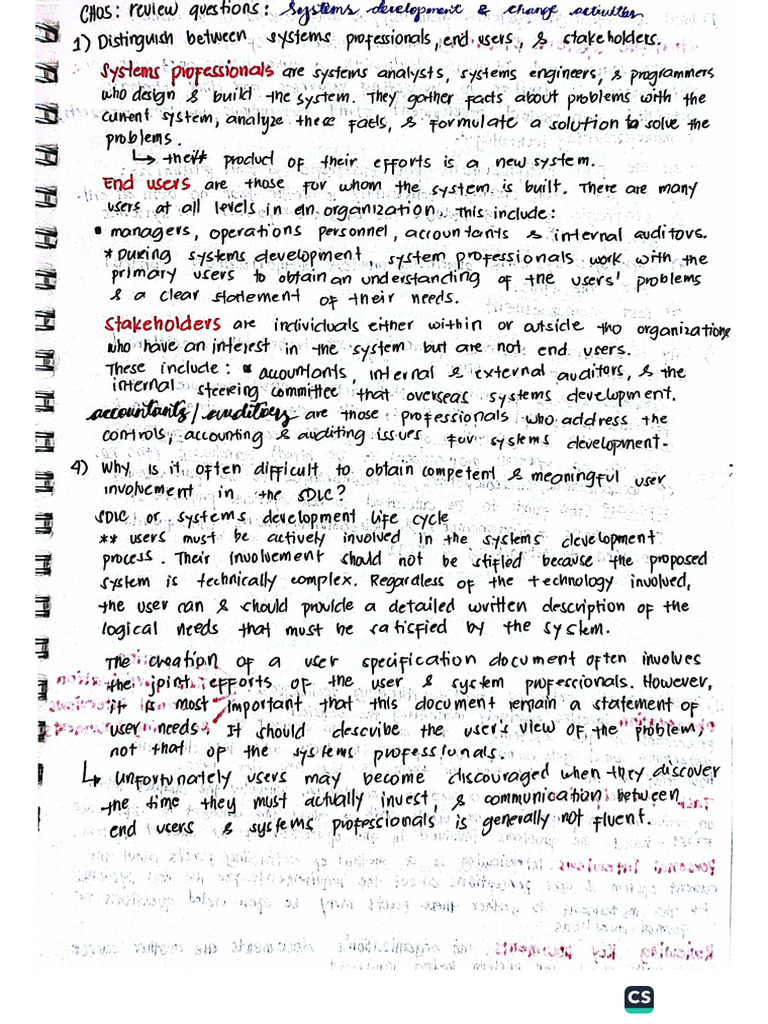 Learnings 5 Systems Development and Change Activities | PDF