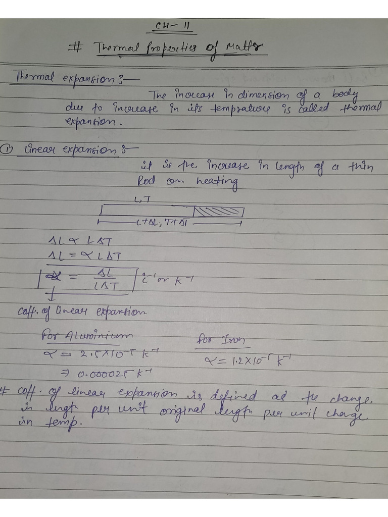 Thermal Properties of Matter Brilion Academy | PDF