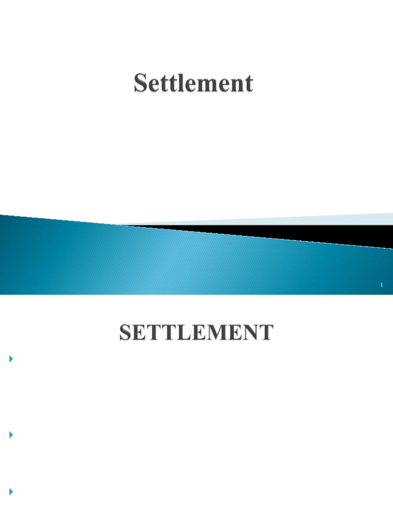 Types and Causes of Soil Settlement | PDF | Applied And ...