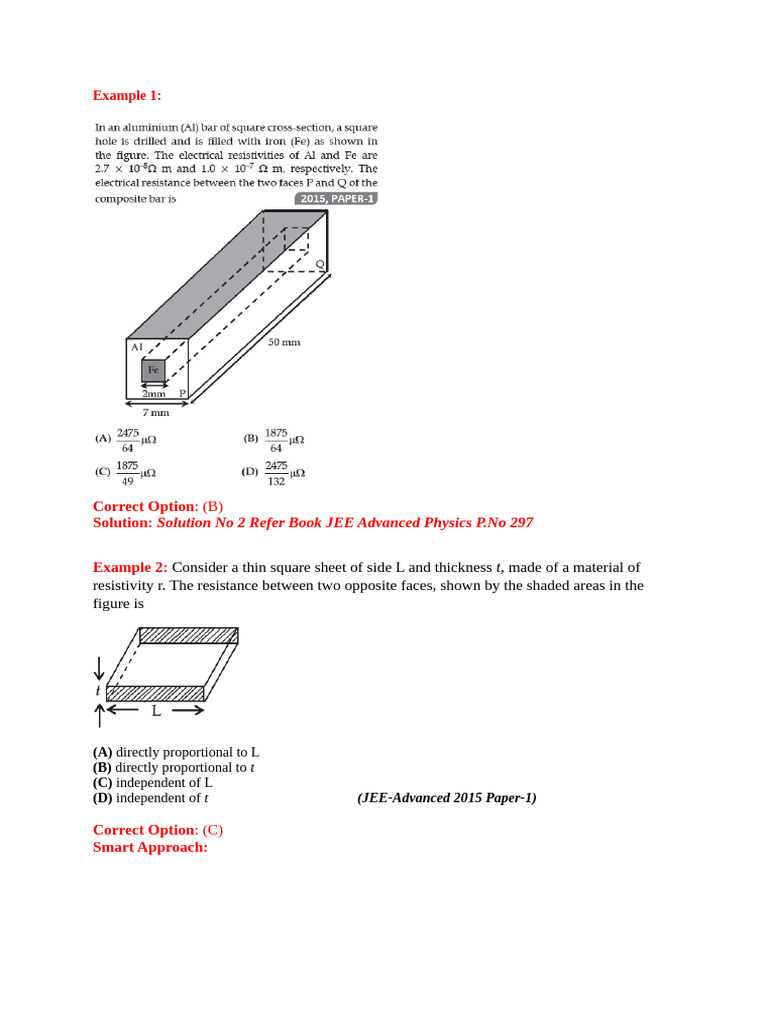 Electricity Question | PDF | Electrical Resistance And Conductance ...