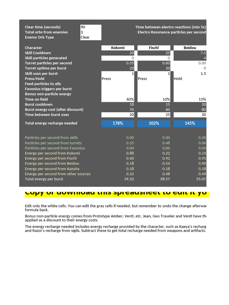 Energy Recharge Calculator | PDF | Physical Quantities