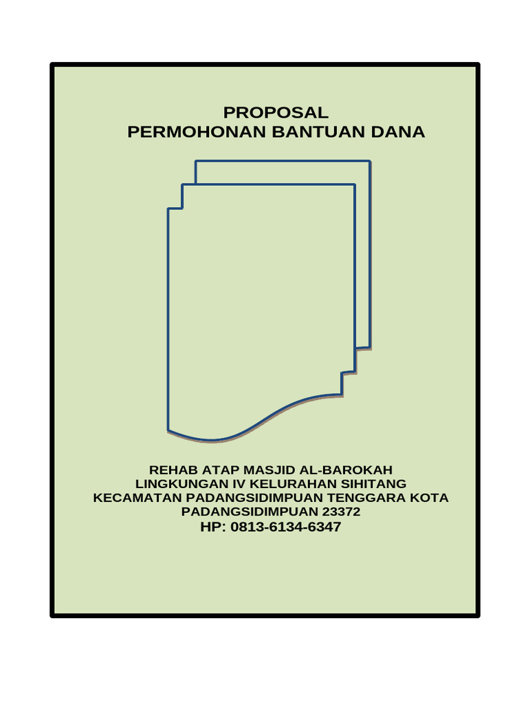 Permohonan Dana Renovasi Masjid Al-Barokah | PDF