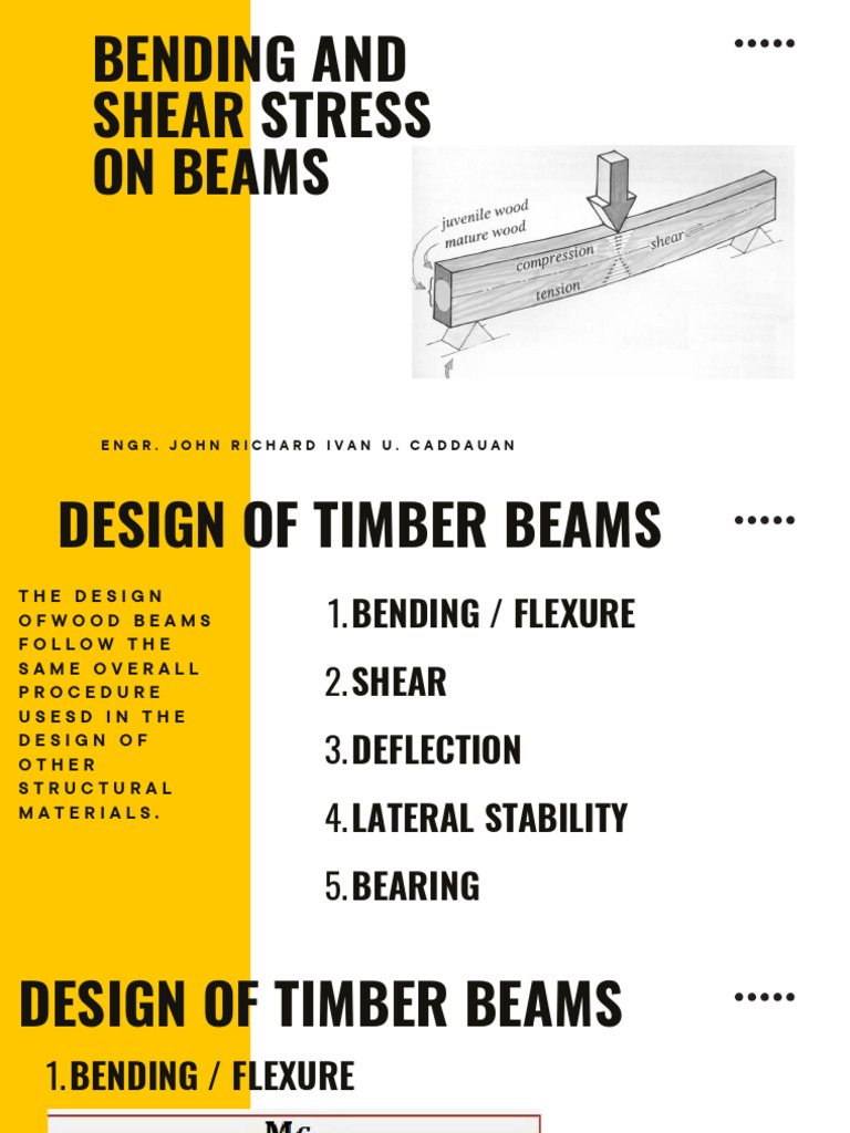 Timber Design Shear and Flexural Stress | PDF
