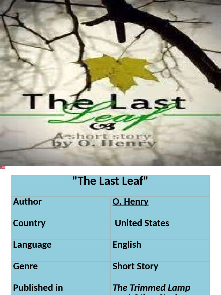 The Last Leaf: A Tale of Hope and Sacrifice | PDF | O. Henry