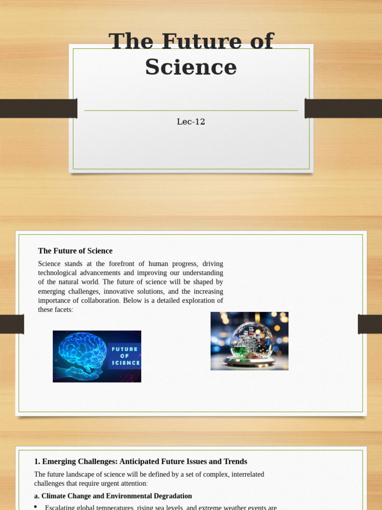 Future Challenges and Innovations in Science | PDF | Climate Change ...